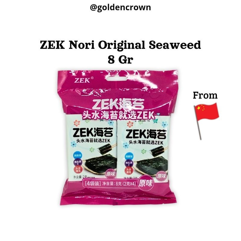 Jual ZEK Original Crispy Seaweed | Nori sushi rumput laut crispy 8g ...