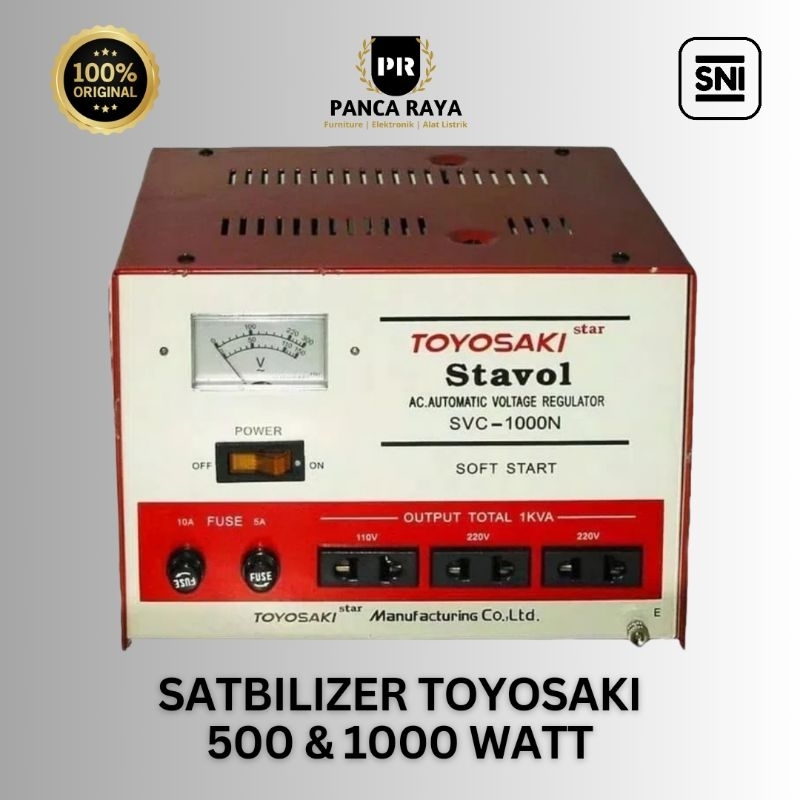 Jual STABILIZER TOYOSAKI 500W & 1000W - STAVOL LISTRIK 500 WATT & 1000 ...