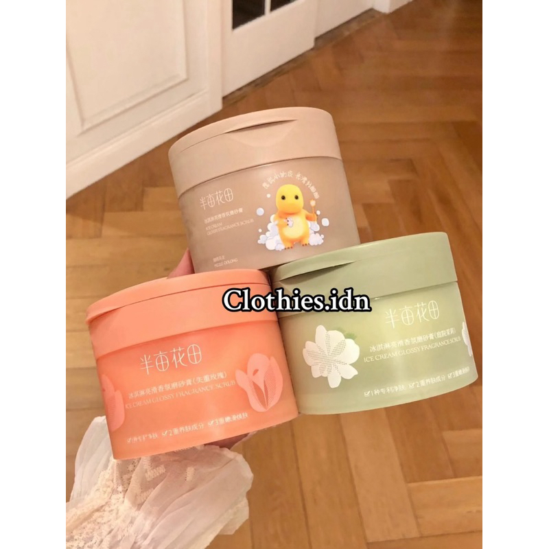 Jual READY Ban Mu Hua Tian Body Scrub Ice Cream 250 GR Nailong Scrub ...