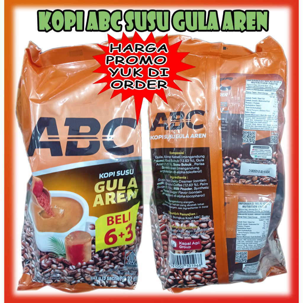 Jual Kopi ABC Susu Gula Aren 1 Renceng isi 9 Sachet | Shopee Indonesia