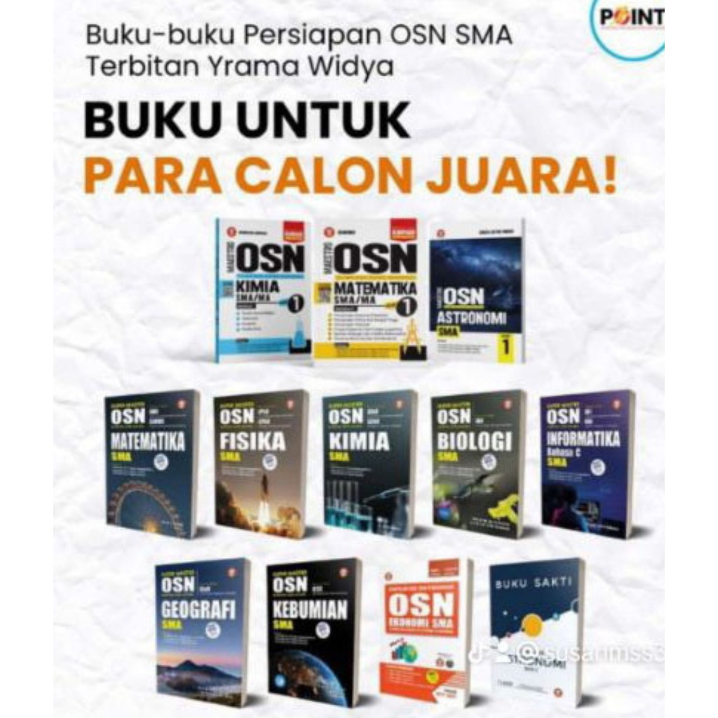 Jual Buku OSN/Olimpiade Matematika/Fisika/Kimia/Biologi/Astronomi/Kebumian/Ekonomi/Geografi ...