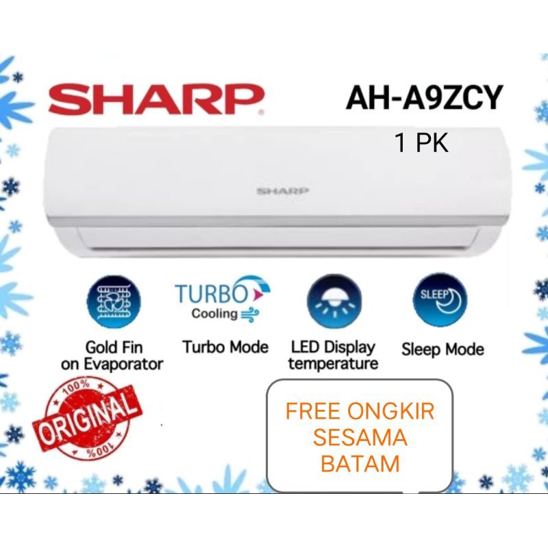 Jual AC SHARP 1 PK AH-A9ZCY R32 TURBO COOLING ( UNIT SAJA ) GARANSI RESMI | Shopee Indonesia