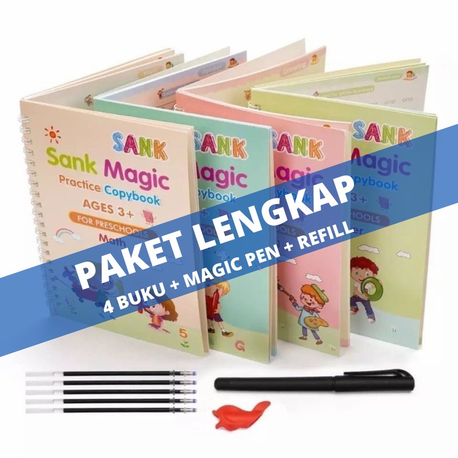 Jual RSHOP - PAKET 4BUKU Sank Magic Buku Edukasi 3D Belajar Menulis ...