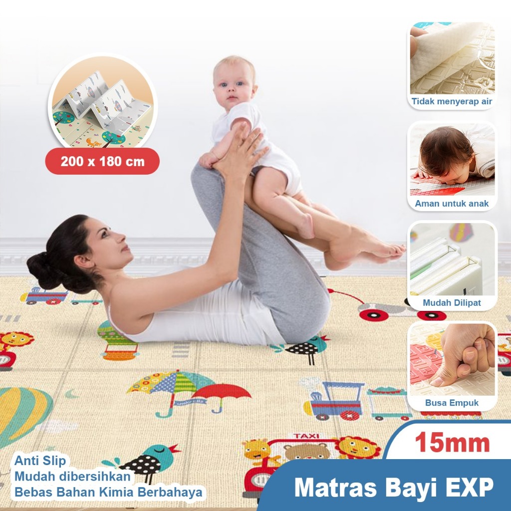 Jual Playmat Bayi Tebal 10mm Bahan XPE Matras Anak Playmate Baby ...