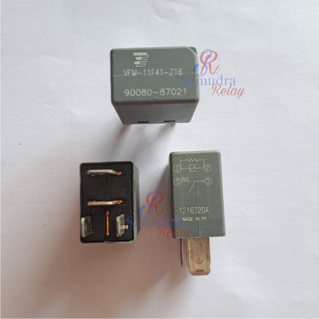 Jual Relay abu-abu code VFM-11F41-Z16 90080-87021 Relay Peugeot (ORI ...