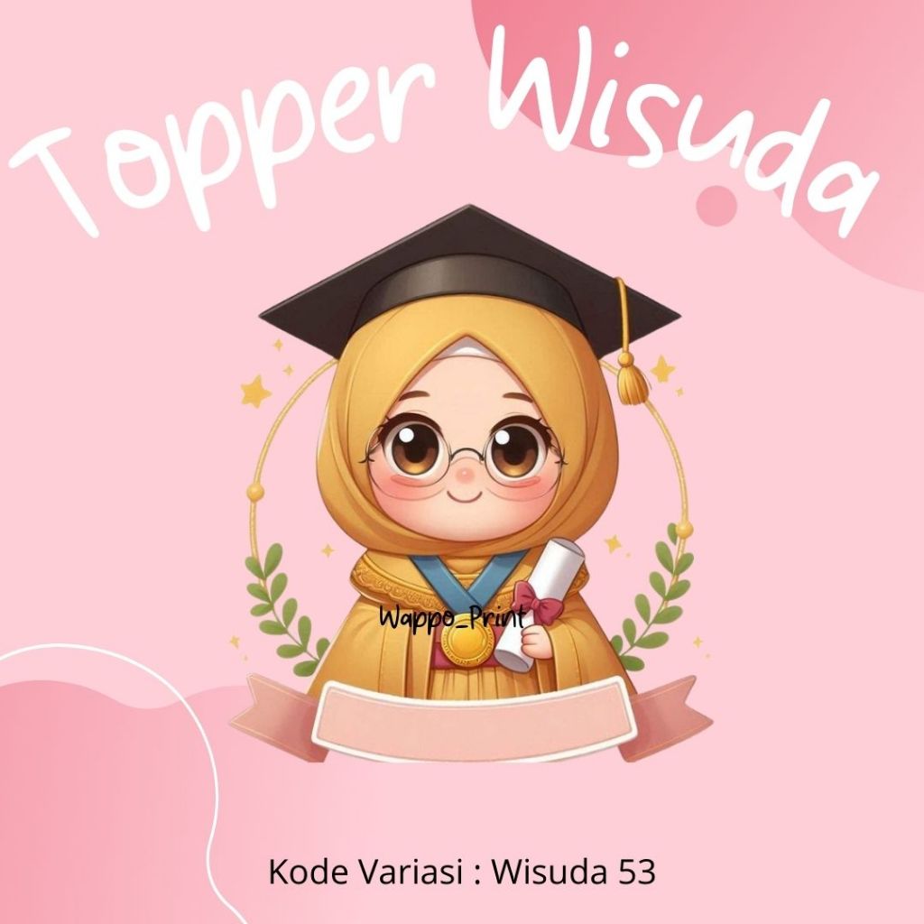 Jual Topper Wisuda Murah / Perlengkapan Acara Wisuda / Hiasan Buket ...