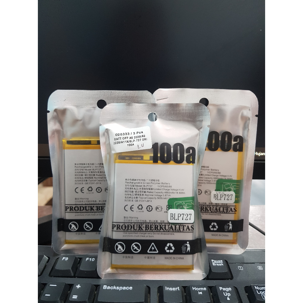 Jual BATERAI OPPO A5 2020/A9 2020/A11X BLP-727 KUALITAS ORI 100A ...