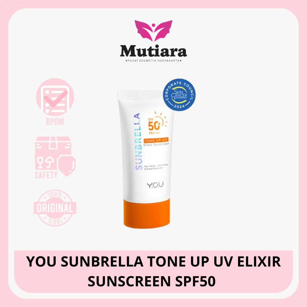 Jual YOU SUNBRELLA TONE UP UV ELIXIR SUNSCREEN SPF50 40ML | Shopee Indonesia