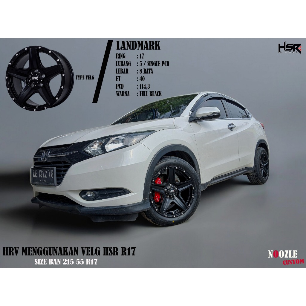Jual Velg Mobil BRV HRV CRV Ring 17 Pelek Racing HSR R17 Type Landmark ...
