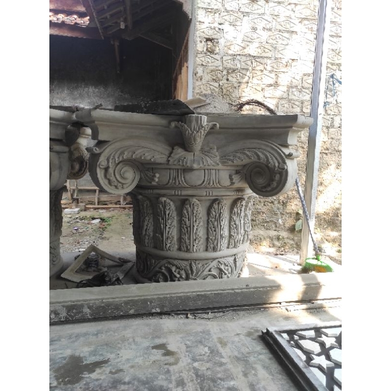 Jual mahkota pilar beton atau ornamen pilar beton/bunga pilar beton ...