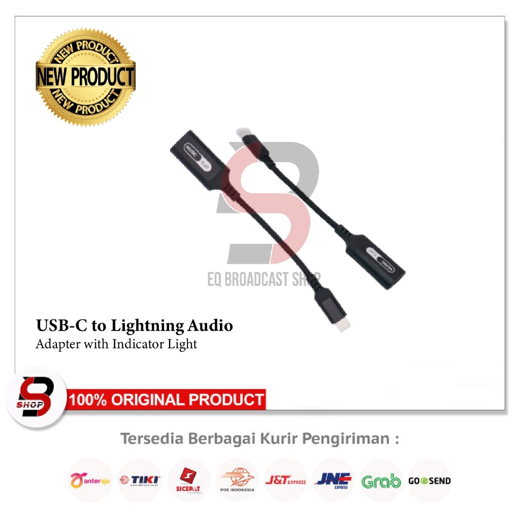 Jual Adapter Audio USB Type C to Lightning Converter 14cm - MH-306 ...