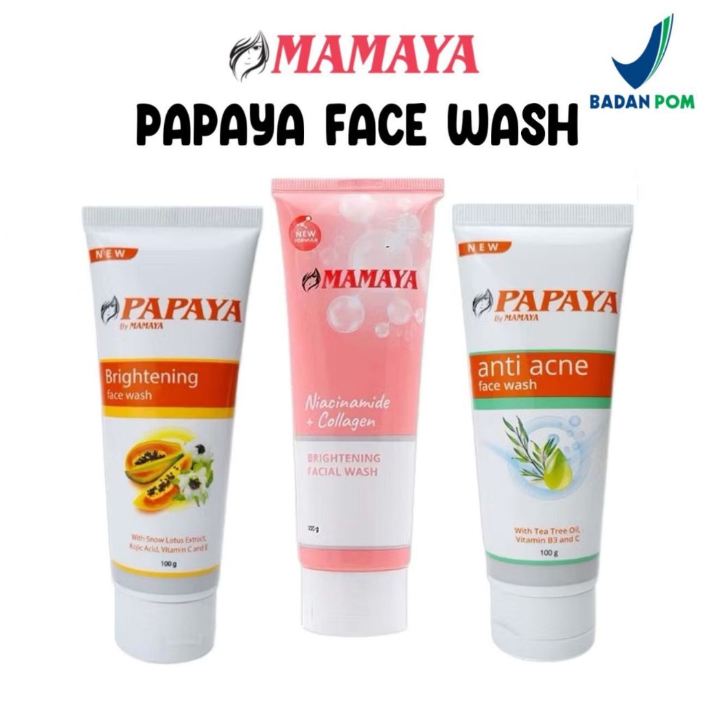 Jual MAMAYA Papaya Face Wash 100g / Papaya Brightening / Anti Acne ...