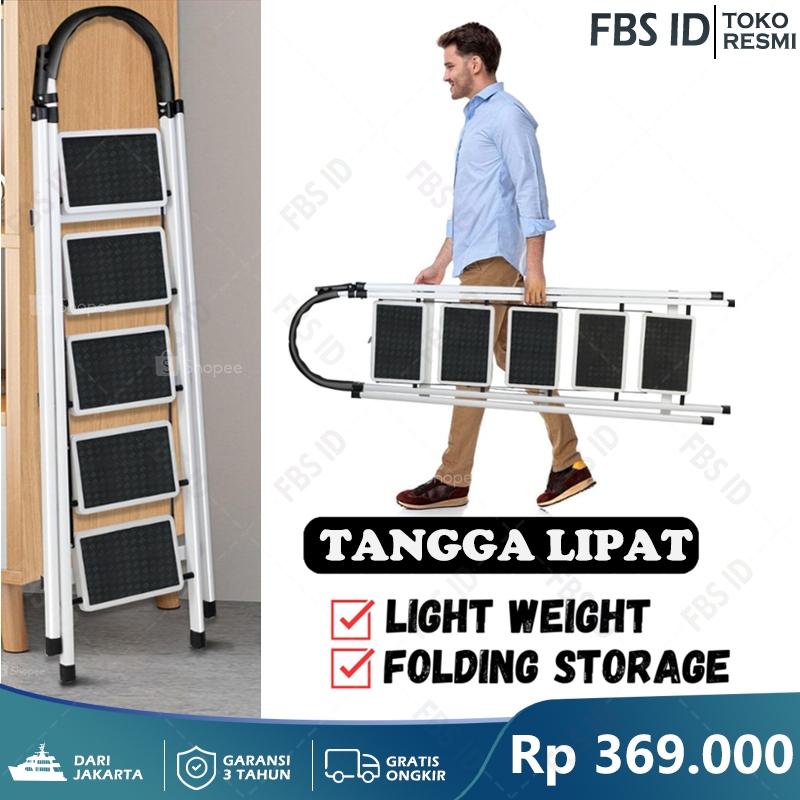 Jual 【COD】Tangga Lipat Aluminium 4/5/6/7/8 Step Rumah Lipat Tangga Besi ...