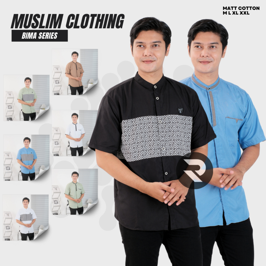 Jual Rifina Baju Koko Muslim Pria Abizar Abimor Bahan Katun Premium ...
