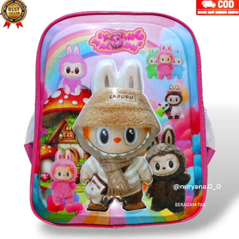Jual KODE M35Y TAS LABUBU TAS ANAK PAUD TK dan SD ber LED 3D TIMBUL TAS ANAK TAS LED TAS LABUBU ...
