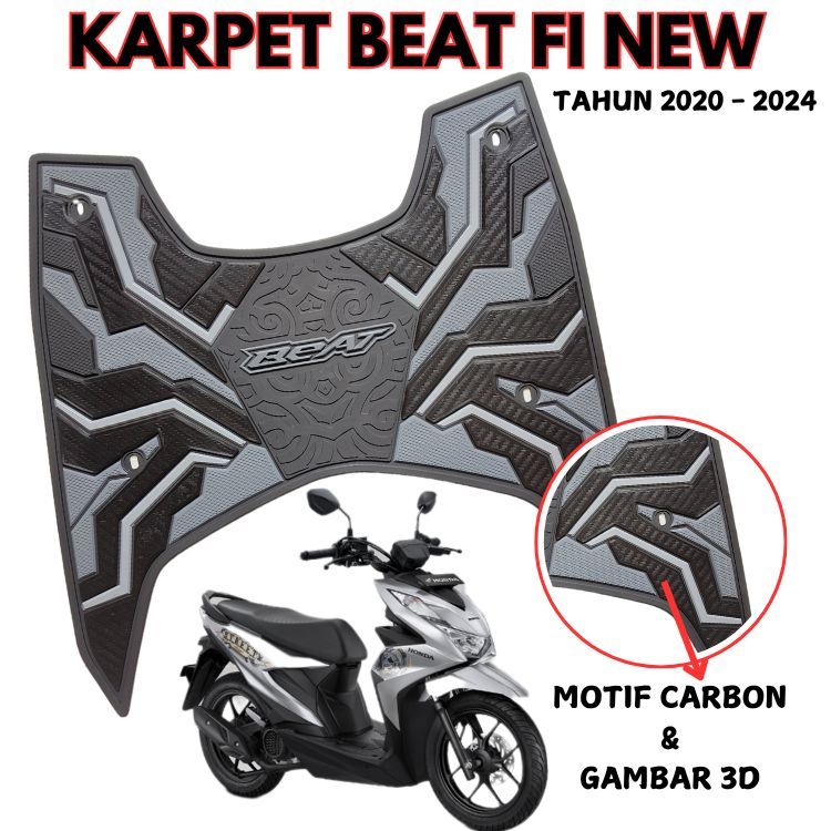 Jual karpet motor beat fi new 2020 - 2025 beat deluxe / beat street ( motif 3D ) | Shopee Indonesia