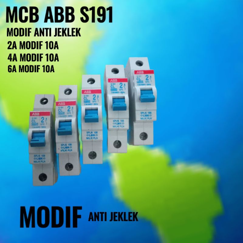 Jual MCB ABB 1P MODIF ANTI JEKLEK 4A RASA 10A | Shopee Indonesia