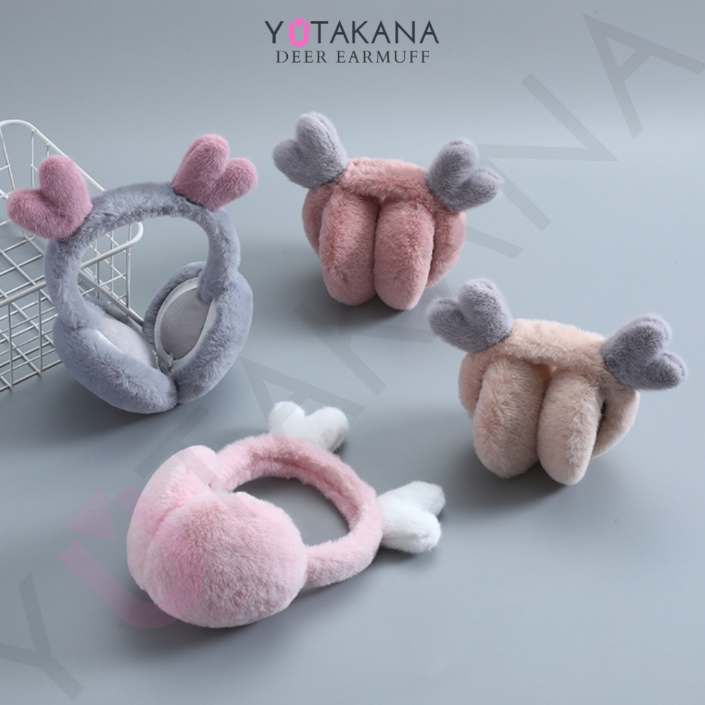 Jual KODE A73C YT Penutup Telinga Earmuff Ear Muff Model Tanduk Rusa ...
