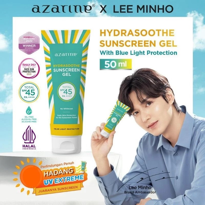 Jual AZARINE Hydrasoothe Sunscreen Gel SPF45+++ / Sunscreen Azarine ...