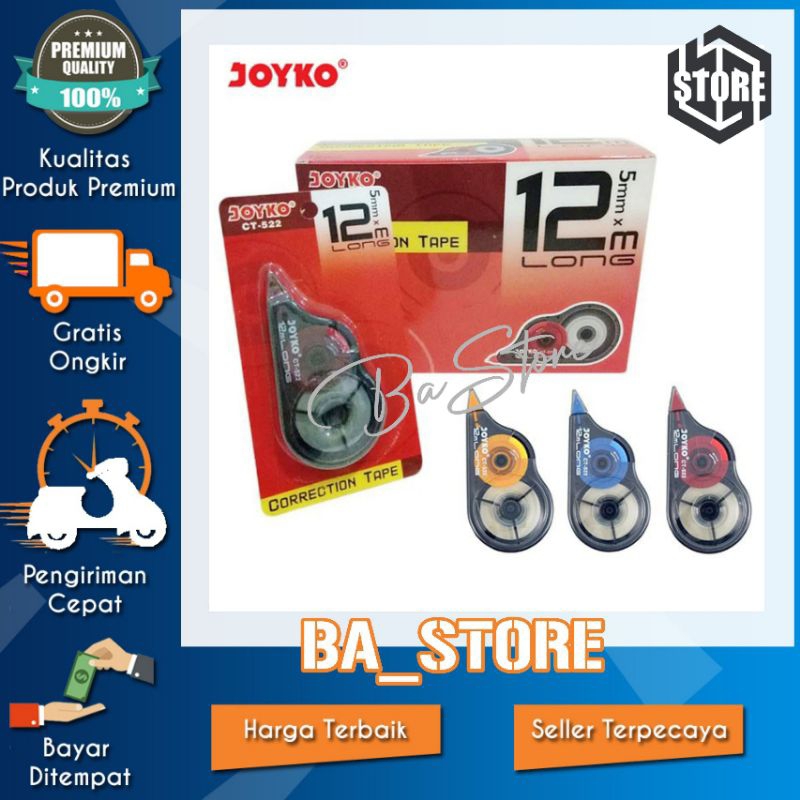 Jual STIPO TIPE EX KERTAS/CORRENTION TAPE JOYKO CT-522 | Shopee Indonesia