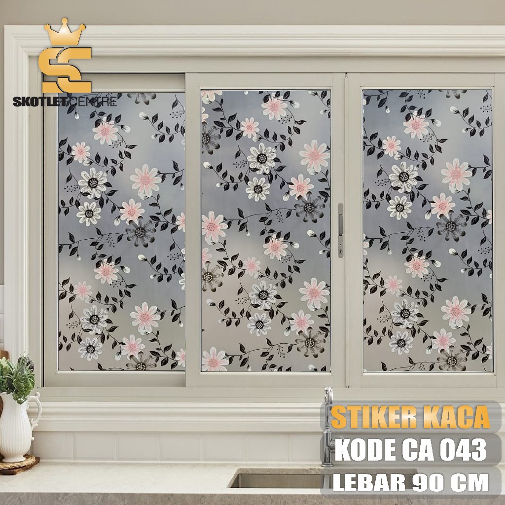 Jual Stiker Kaca Motif Bunga Sticker Pintu Jendela Kamar Dapur | Shopee ...