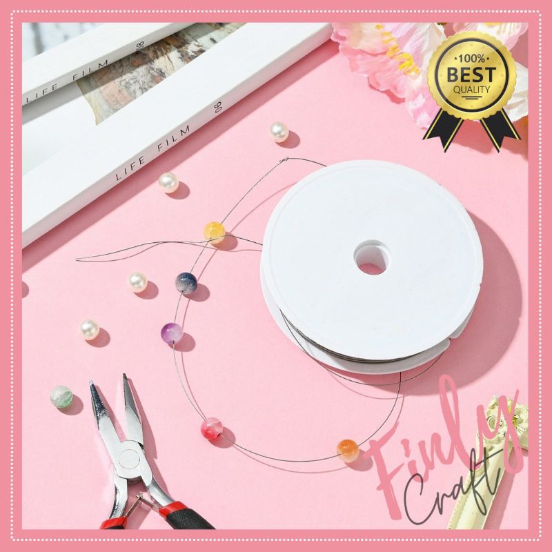 Jual 1 Roll Kawat manik manik - String cable - Kawat aksesoris - Kawat ...