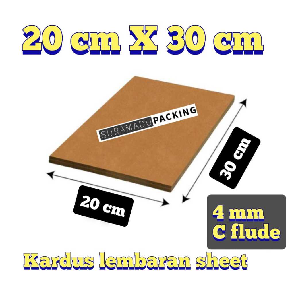 Jual KARDUS SHEET 20x30 cm 30x20 cm Kardus Lembaran Polos / Kardus ...