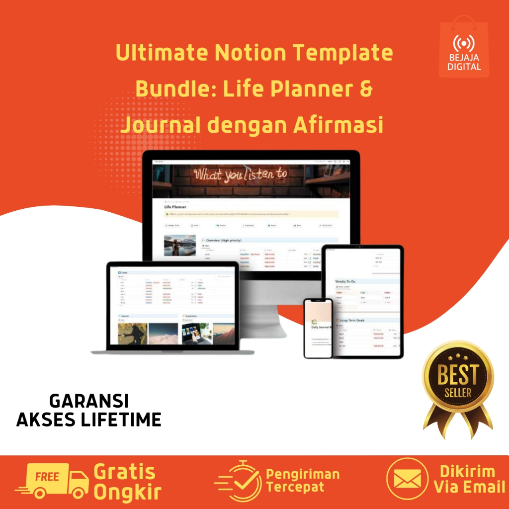 Jual Ultimate Notion Template Bundle: Life Planner + Journal & Affirmations untuk Pengelolaan ...