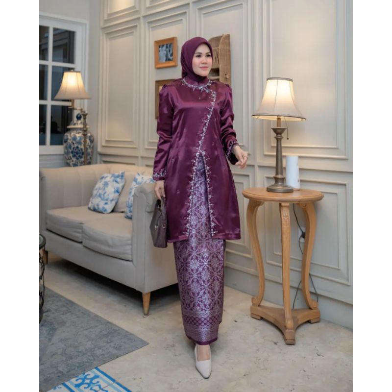 Jual NEW KEBAYA MELAYU SATIN BRIDAL PAYET, BAJU KURUNG MELAYU, KEBAYA ...