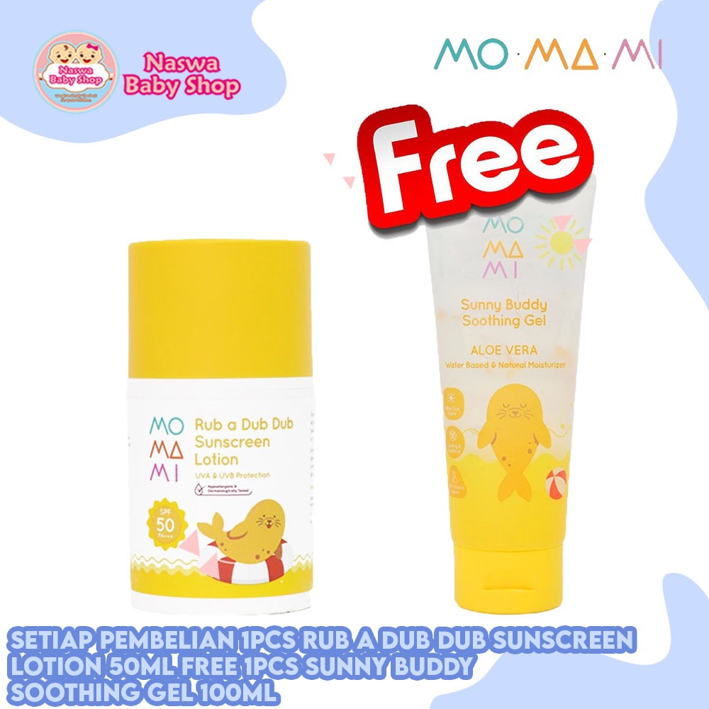 Jual Momami Rub a Dub Dub Sunscreen Lotion 50ml | Shopee Indonesia