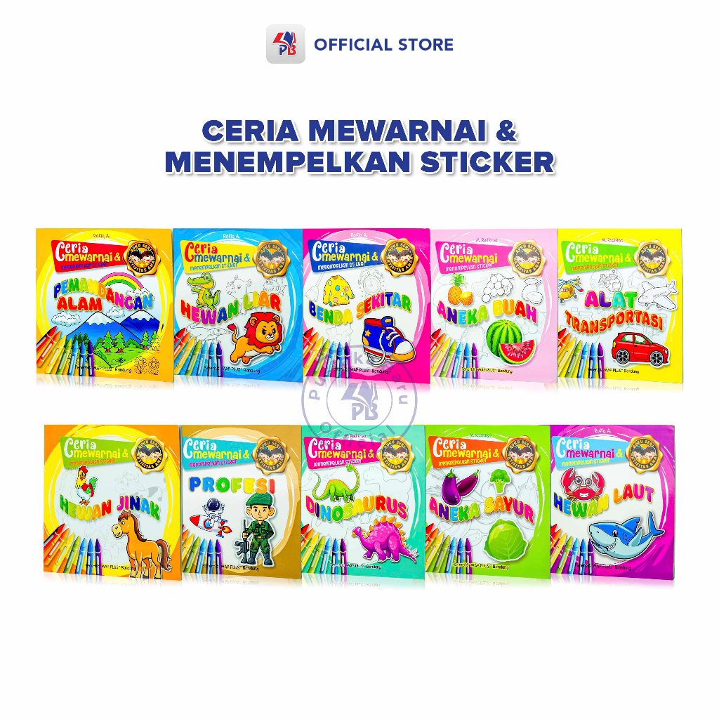 Jual Buku Mewarnai Anak Seri Ceria Mewarnai & Menempelkan Sticker ...