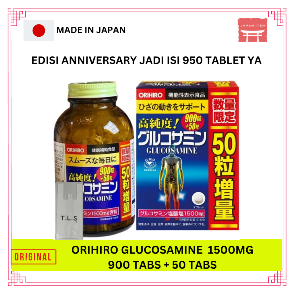 Jual Orihiro Glusosamine 1500mg 900 tabs kalsium sendi dan otot ...