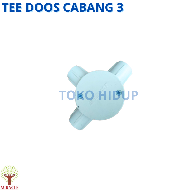 Jual T dus cabang 3 / Tee Doos cabang 3 lubang Pipa PVC Listrik ...