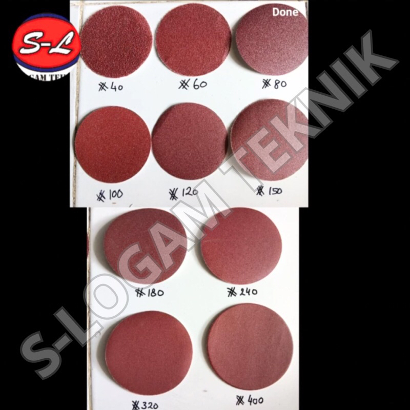 Jual Amplas Bulat Velcro 4" Abrasive Sanding Paper 100mm 40 60 80 100 ...