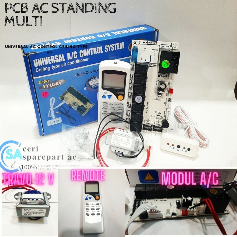 Jual PCB AC Universal / Modul pcb ac multi / AC berdiri / AC standing ...