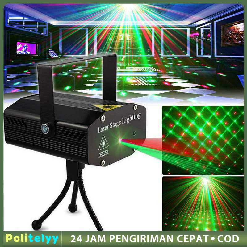 Jual Mini Laser Stage Lighting Lampu Disco Ruangan Sensor Musi COD ...