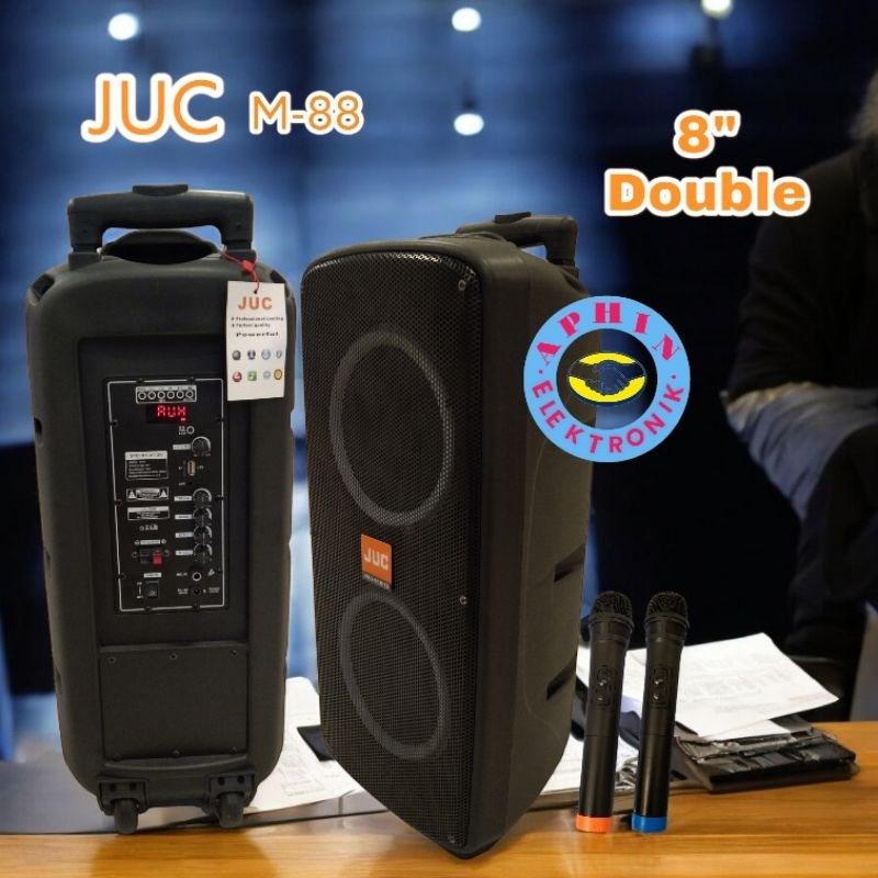 Jual Speaker Portable 8"Double JUC M-88 Speaker bluetooth Speaker Karaoke | Shopee Indonesia