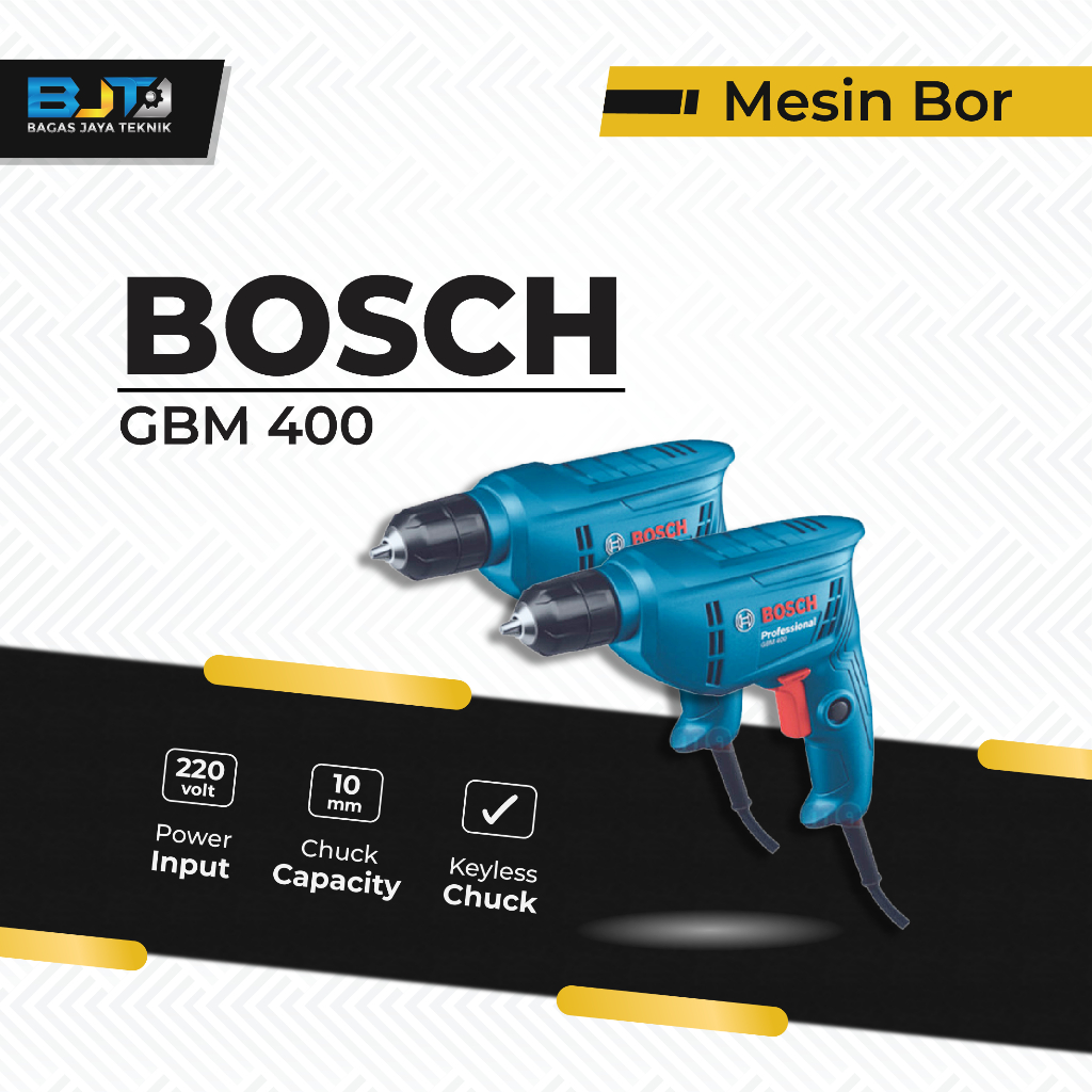 Jual BOSCH Mesin Bor Kayu Besi BOSCH GBM 400 10mm Drill Wood Steel ...