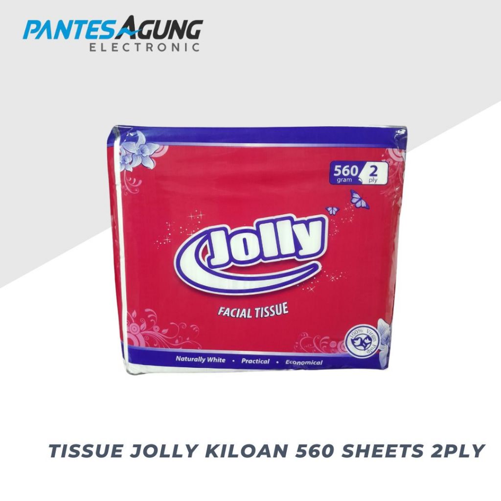 Jual TISU TISSUE JOLLY KILOAN 560 SHEETS 2PLY/ TISSUE WAJAH ...