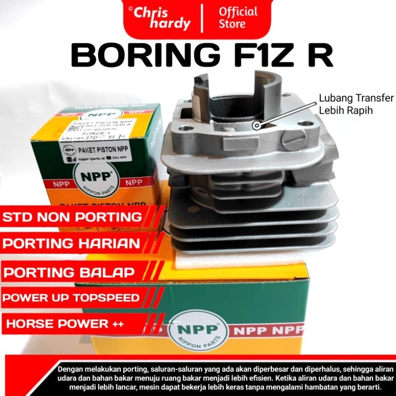 Jual BORING MESIN FIZR NPP ORIGINAL 1000% SET PISTON FORCE 1 ALFA SIGMA ...