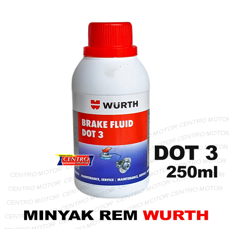 Jual Minyak Rem Mobil/Motor Wurth DOT 3. 250ml. | Shopee Indonesia