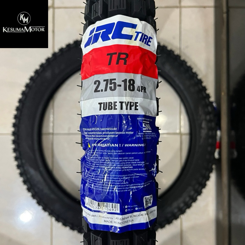 Jual BAN LUAR IRC 275-18 TR TUBETYPE BAN TAHU TRAIL TREL TRIALS OFFROAD ...