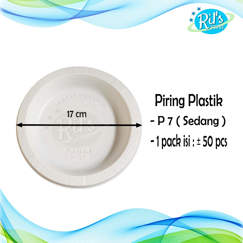 Jual Mulia Pack / Piring Plastik P7 50pcs - Piring Plastik Pesta P-7 ...