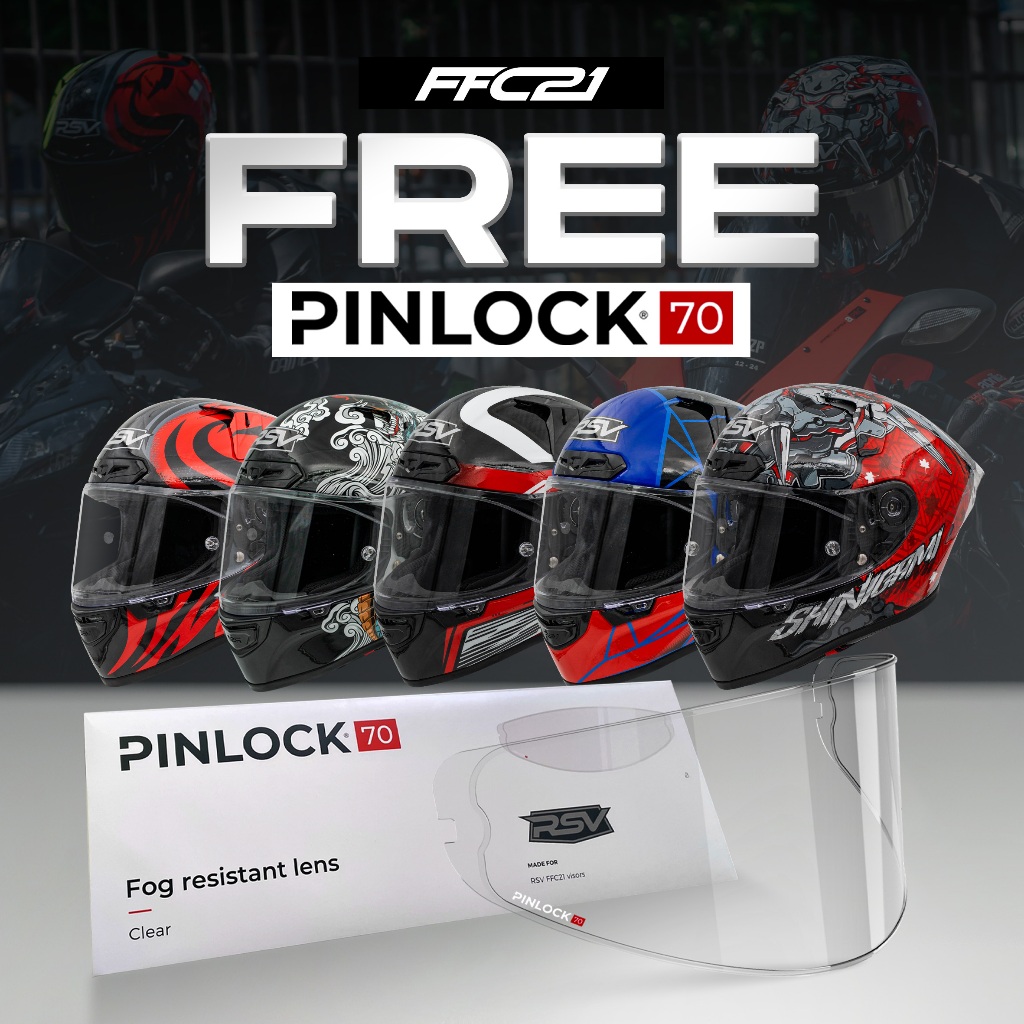 Jual HELM FULL FACE RSV FFC21 Series + Free Pinlock 70 For RSV FFS21 ...