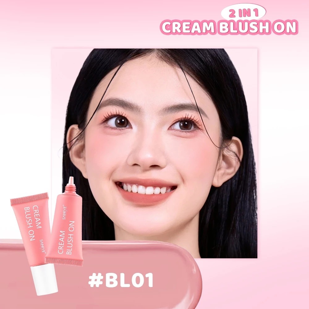 Jual SANIYE [BPOM] 6 Color Cream Blush On Liquid Blush Multi Use Perona ...