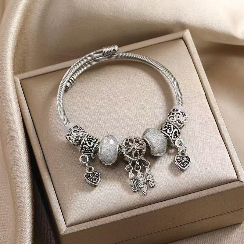 Jual Gelang Pandora Rose Gold /Gelang bunga Wanita / Anti Luntur ...