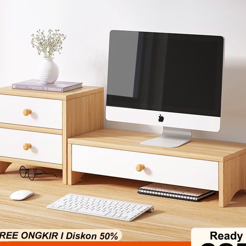 Jual Terkini Stand Monitor Dengan Laci Tempat PC Dudukan Komputer ...