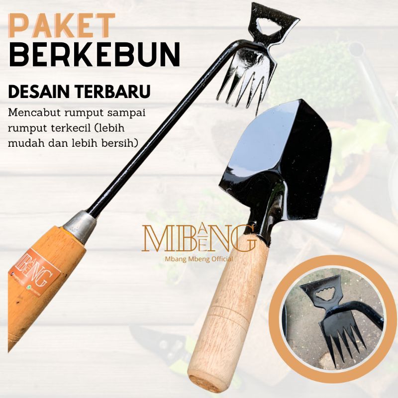 Jual Mbang-Mbeng Paket Berkebun 2 pcs Pencabut Rumput halaman 5T / Gigi ...