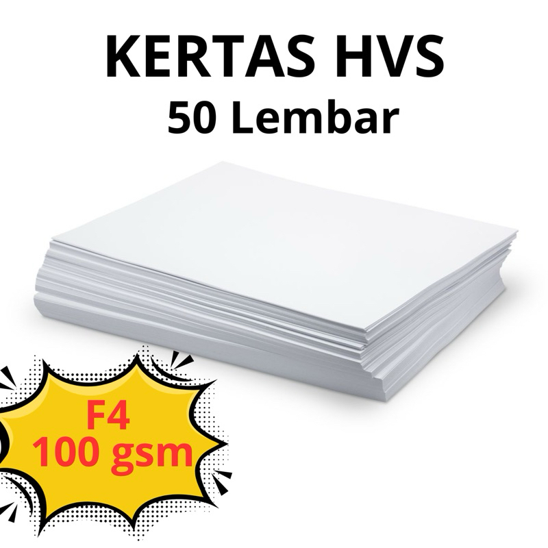 Jual Kertas HVS F4 100 gsm 50 Lembar | Shopee Indonesia