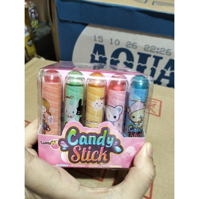 Jual permen lunak candy stick/permen lipstick jelly candy stick isi ...